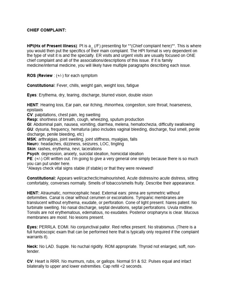 SOAP Note Sample | PDF | Diseases And Disorders | Clinical Medicine