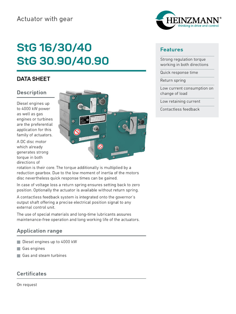 DS STG-16!30!40 Actuator e | PDF | Electric Motor | Engines