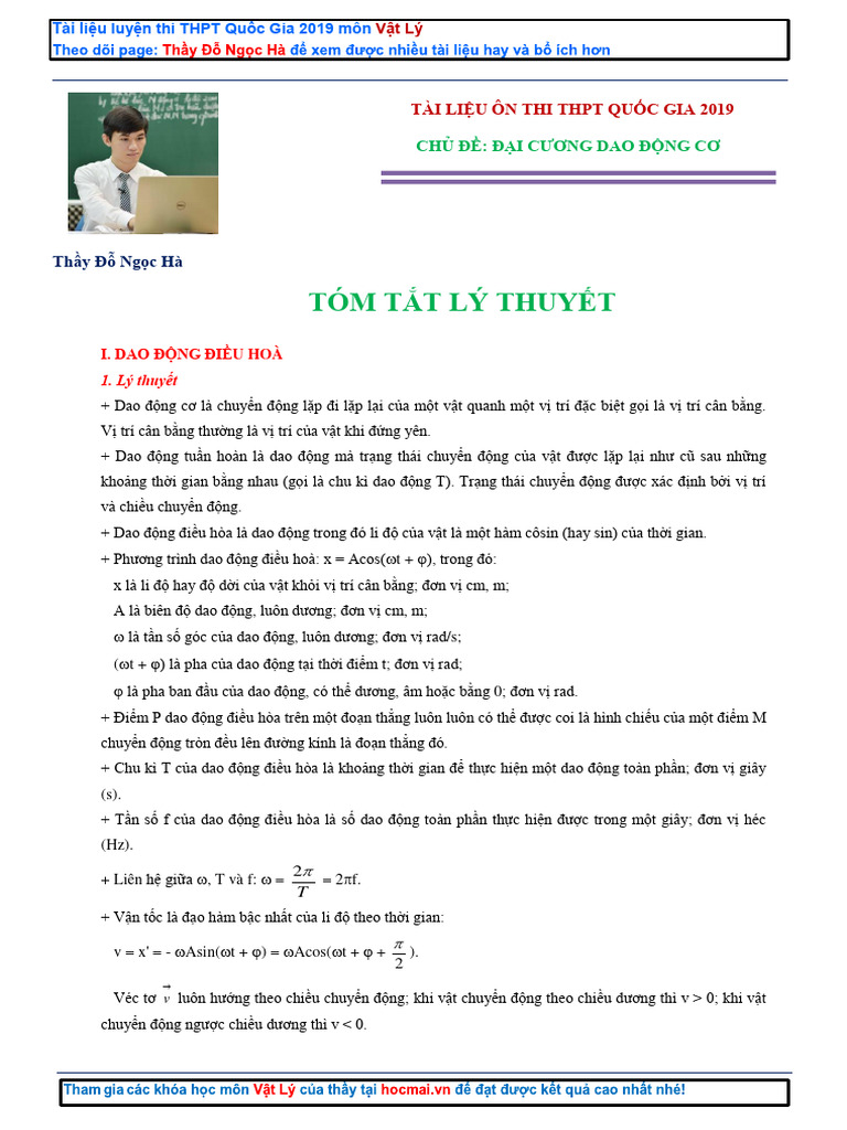 Thay Do Ngoc Ha - Dai Cuong Dao Dong Dieu Hoa | PDF