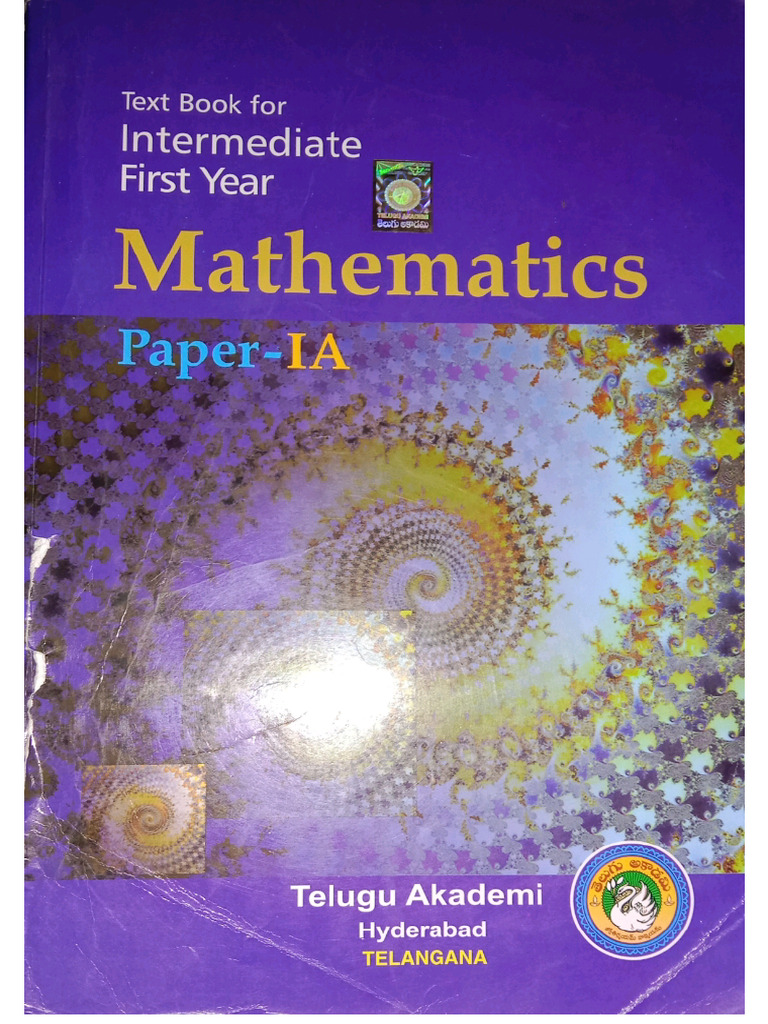 MATHS - 1A @telugu Akadami Text Book | PDF