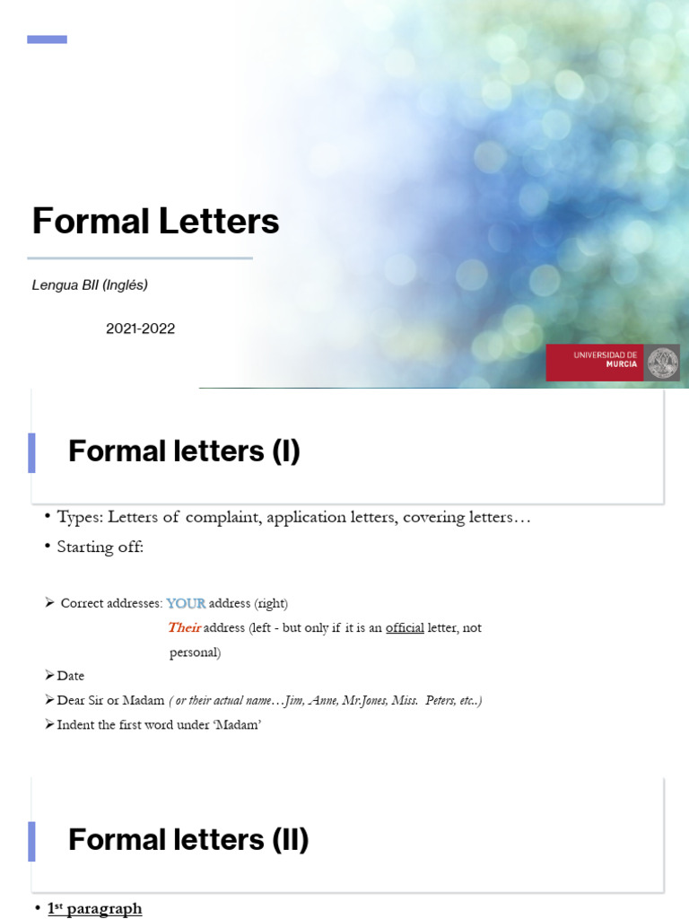 Formal Letter Writing Guide | PDF | Language Arts & Discipline