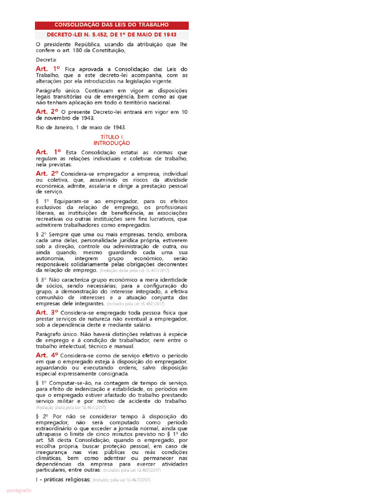 CLT 2020 - Frente, Verso e Lateral | PDF