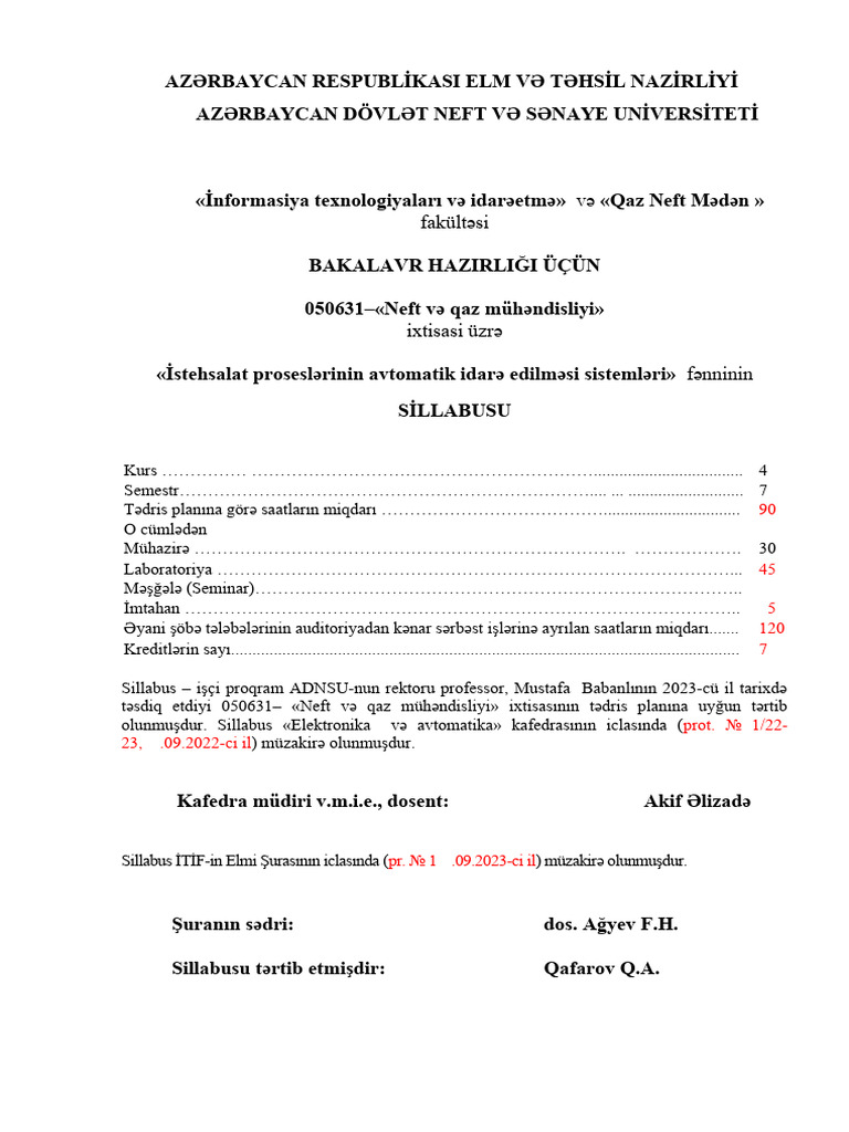 C - Fakepath - PA - ES Sillabus (Qafarov) | PDF