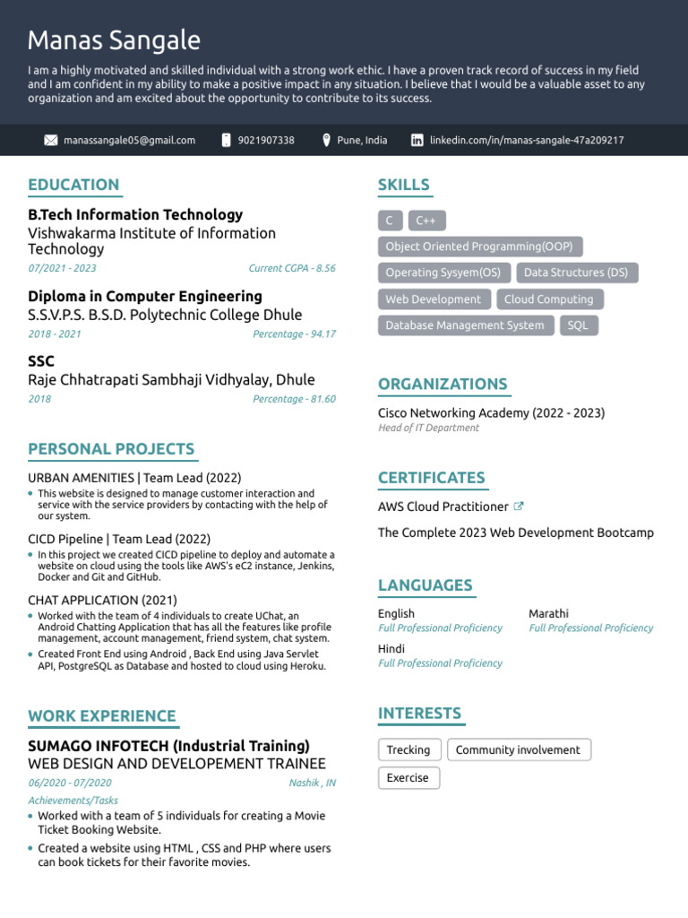 Manas Sangale Viit | PDF | Cloud Computing | Databases