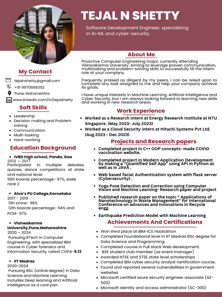 Tejal Shetty VU | PDF | Computer Security | Security