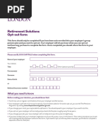 Pension Optout Form | PDF | Pension | National Health Service