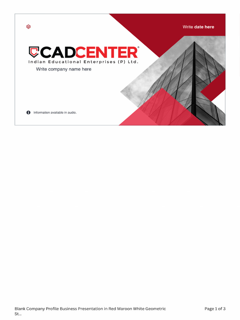 Blank Company Profile Business Presentation in Red Maroon White ...