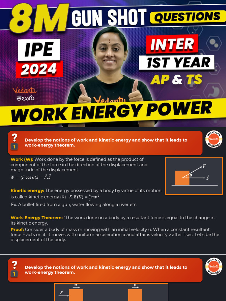 WPE - 8 Mark Questions IPE | PDF | Collision | Momentum