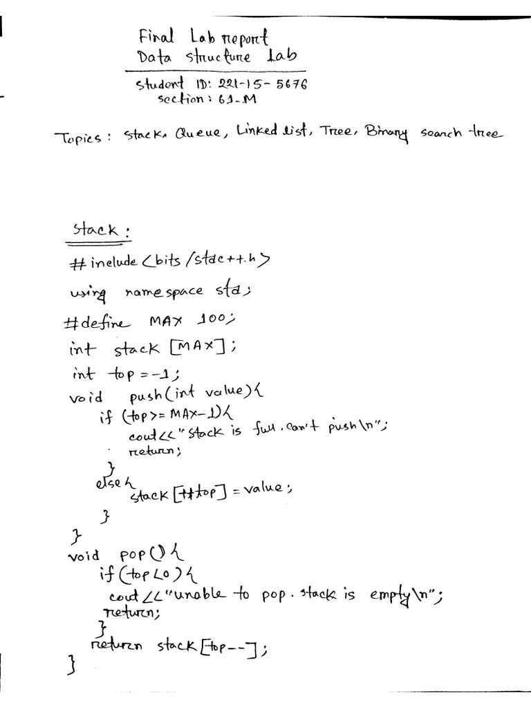 221-15-5676,61 - M, DS Final Lab Report | PDF