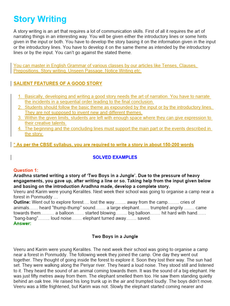 Story Writing | PDF