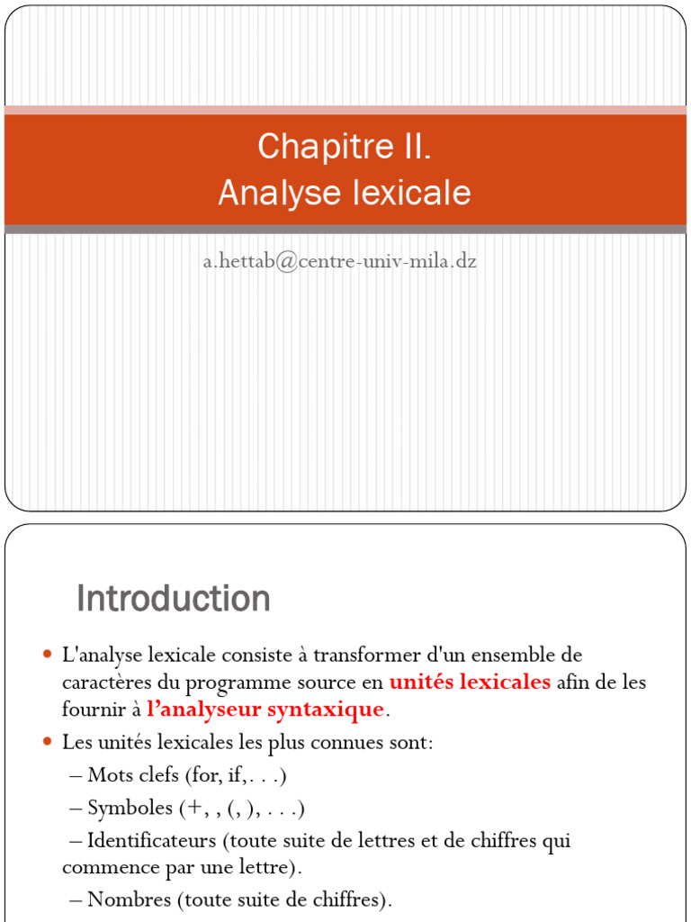 CH02 - Analyse Lexicale | PDF