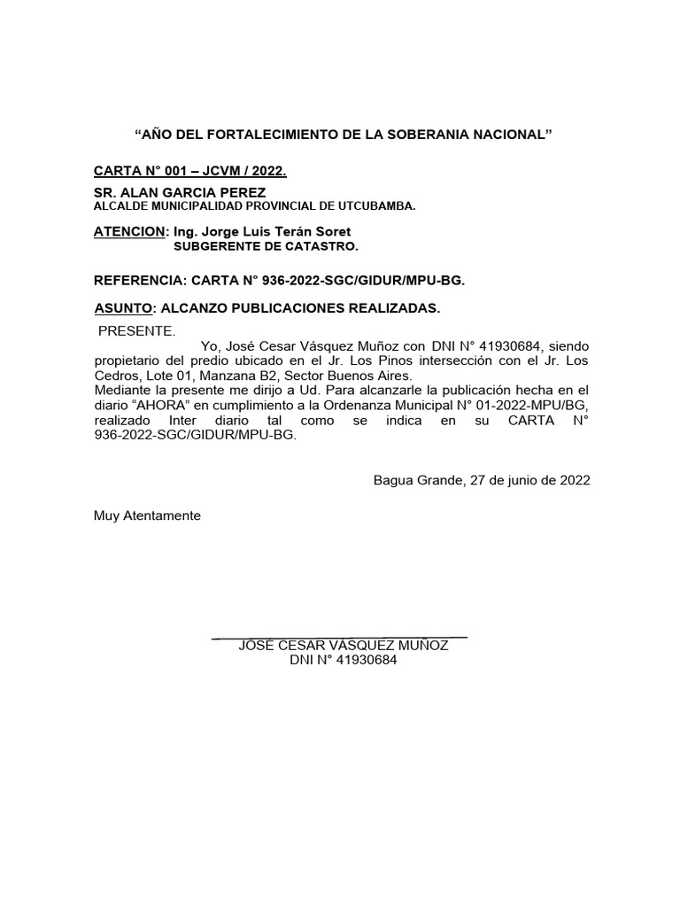 Carta 2 | PDF