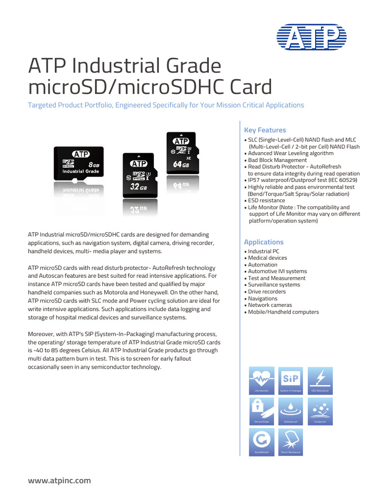 Atp Industrial | PDF | Flash Memory | Manufactured Goods