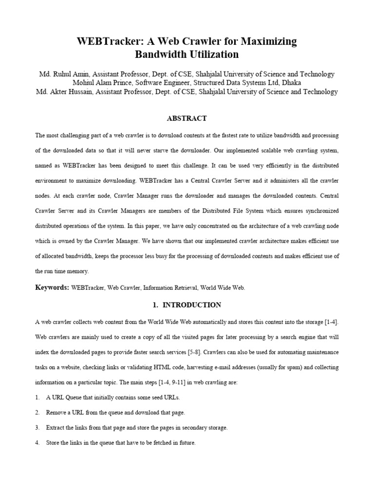 WebTracker Paper - SUST Journal | PDF | World Wide Web | Internet & Web