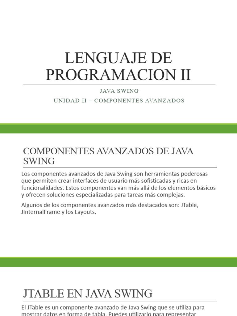 Unidad Ii | PDF | Java (lenguaje de programación) | Ventana (informática)