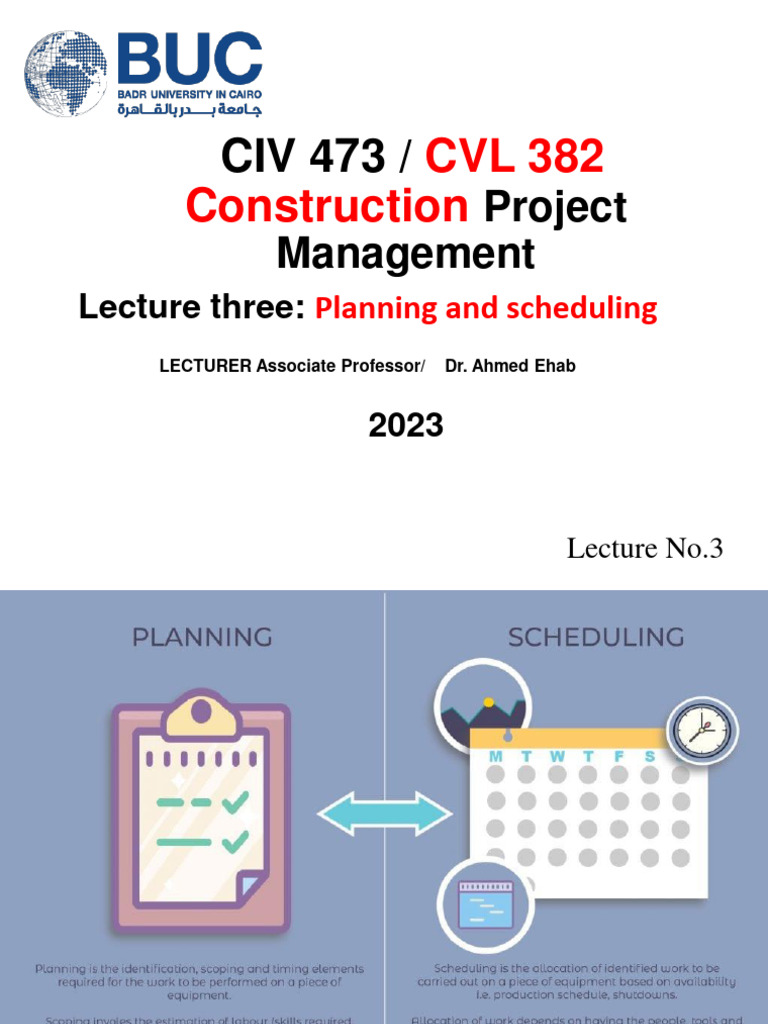 Project Planning and Scheduling Techniques | PDF