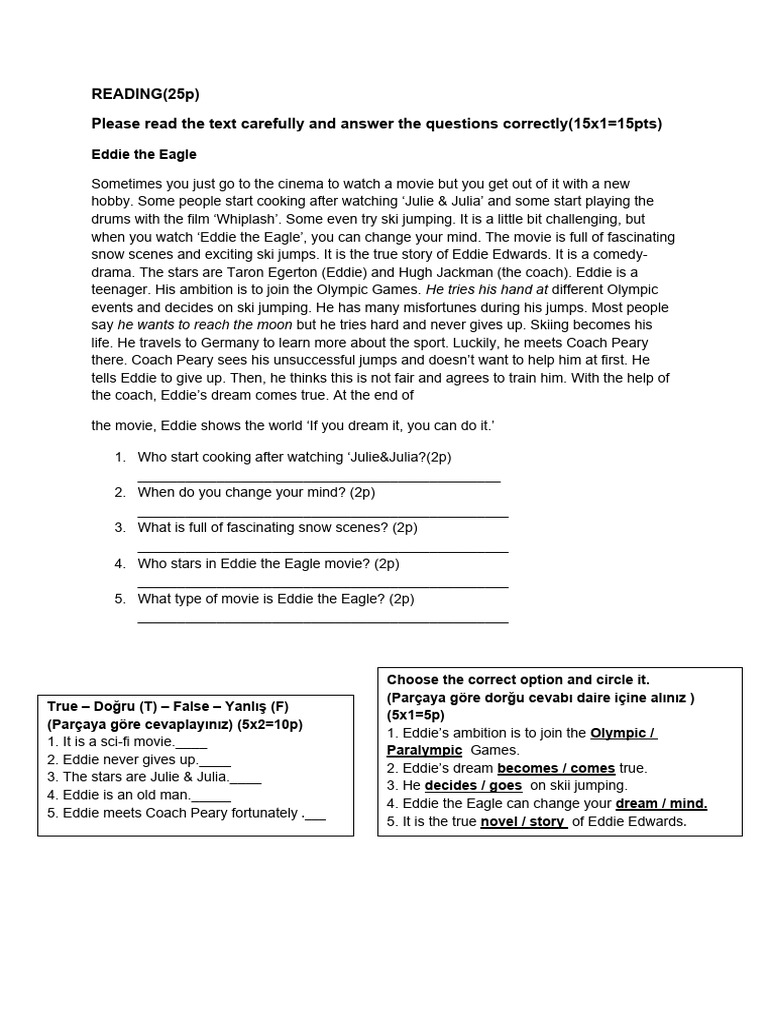 9th Grade 1st Term 2nd EXAM | PDF | Bedroom