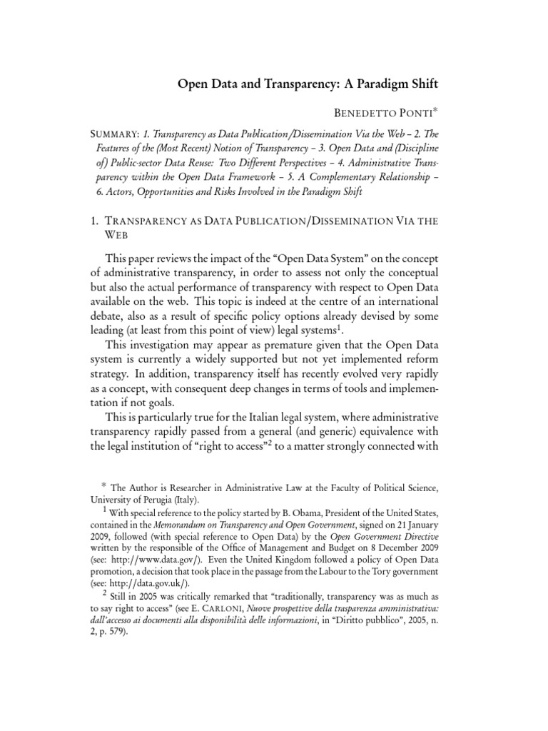 Open Data Paradigm | PDF