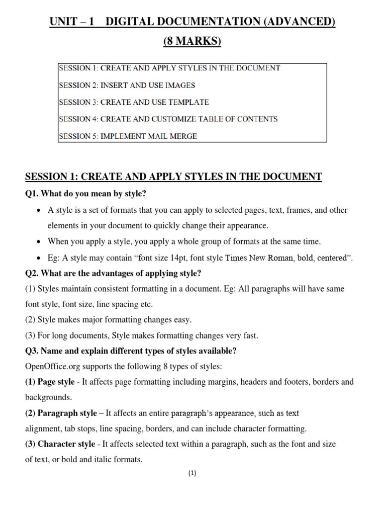 Part B - Unit 1 - Digital Documentation (Advanced) | PDF | Image Scanner | Hyperlink