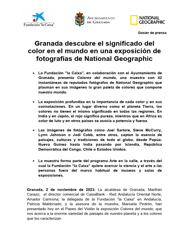 NdP-Colores-del-mundo-Granada-Fundacion-la-Caixa | PDF | Color