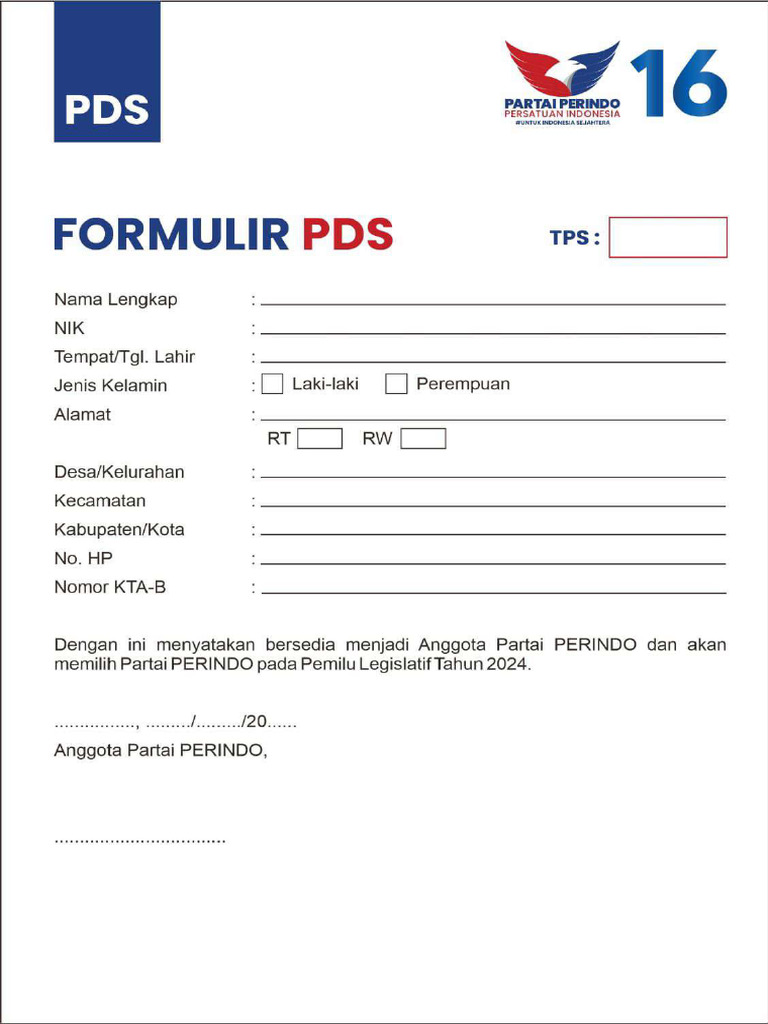 Formulir Pds | PDF
