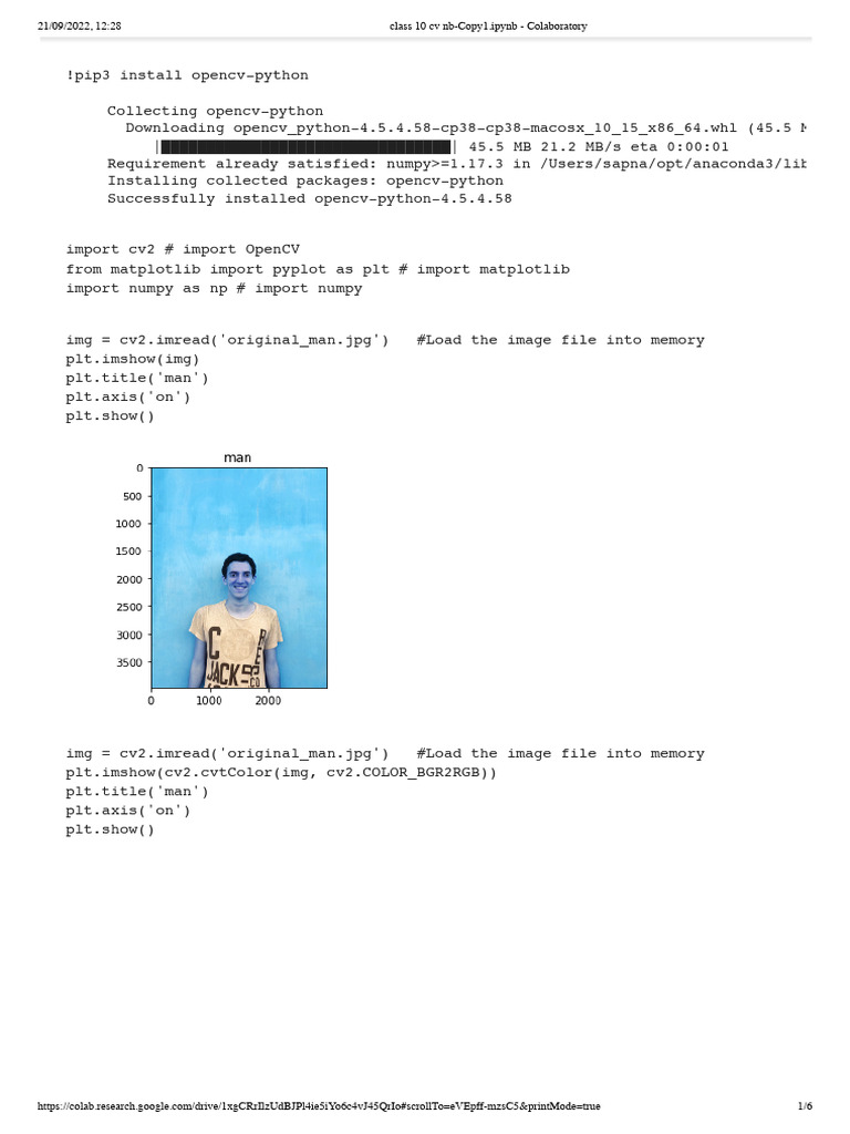 Class 10 CV NB - Ipynb | PDF