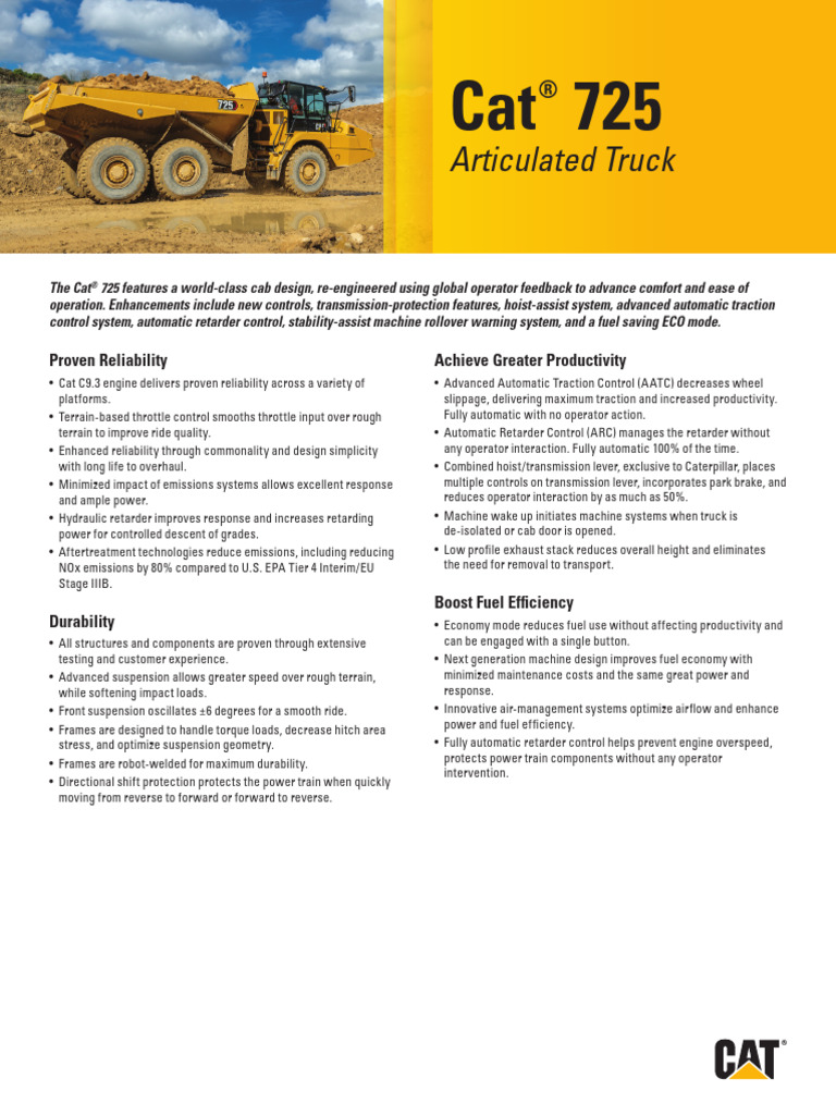 Cat 725 | PDF