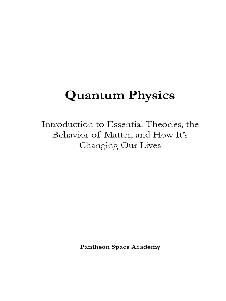 Quantum Physics | PDF