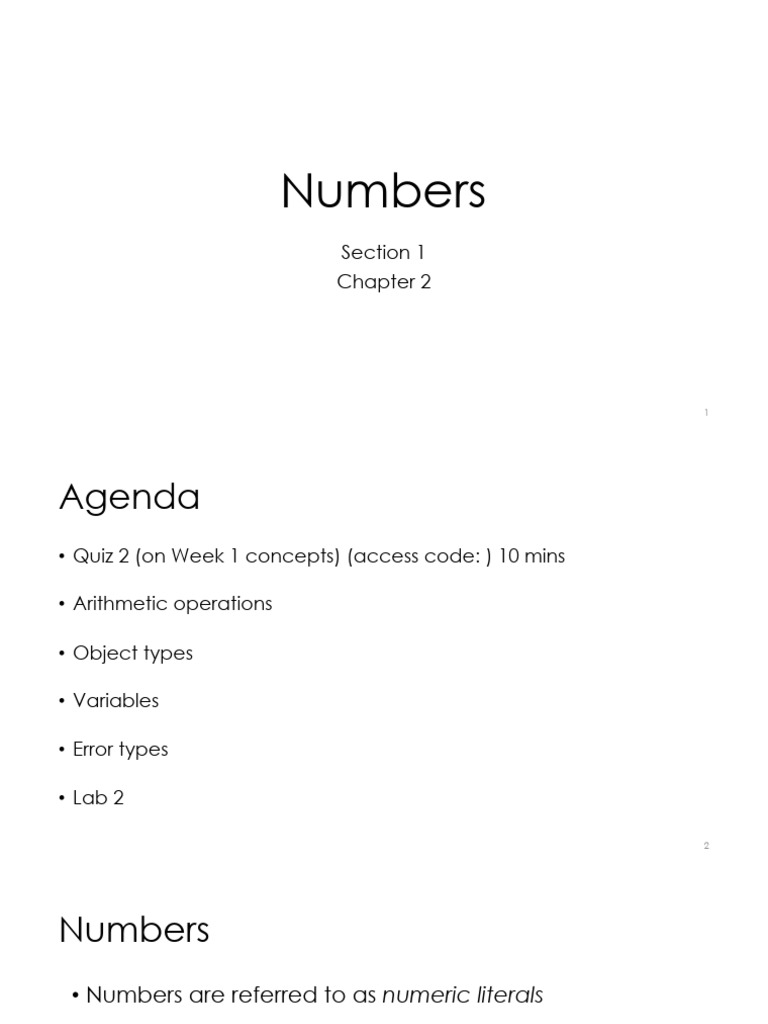 Slides 2 | PDF | Variable (Computer Science) | Integer (Computer Science) Slides 2 | PDF | Variable (Computer Science) | Integer (Computer Science)