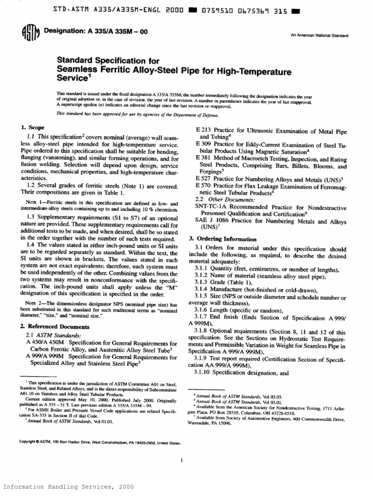Astm A335 | PDF