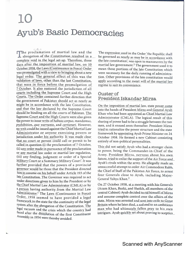 Ayub Khan Basic Democrate System | PDF