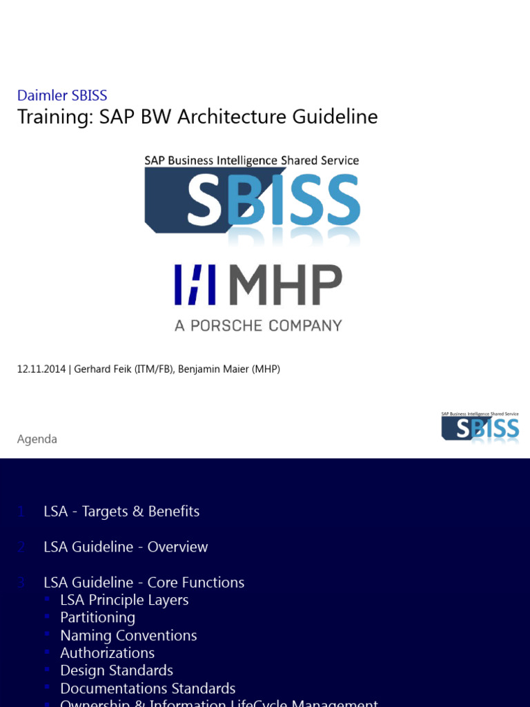 SAP BW LSA Architecture Guidelines | PDF | Computers