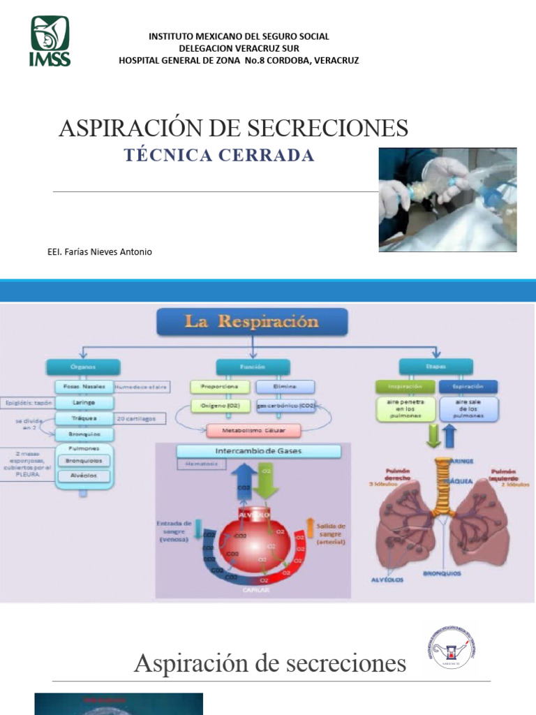Aspiración de Secreciones Tecnica Cerrada | PDF | Reanimación ...