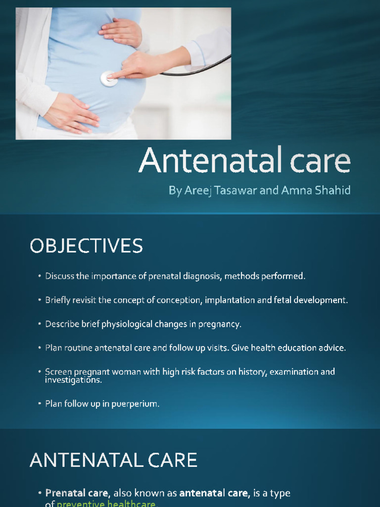 Antenatal Care | PDF | Pregnancy | Prenatal Development