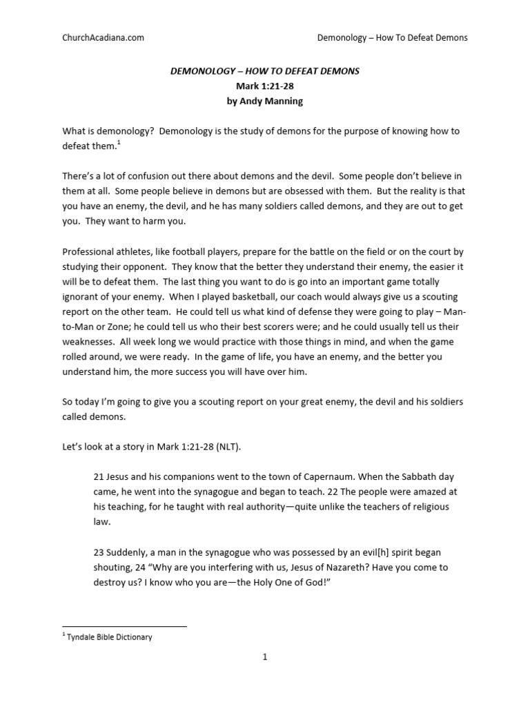 Demonology How To Defeat Demons | PDF | Satan | Demons