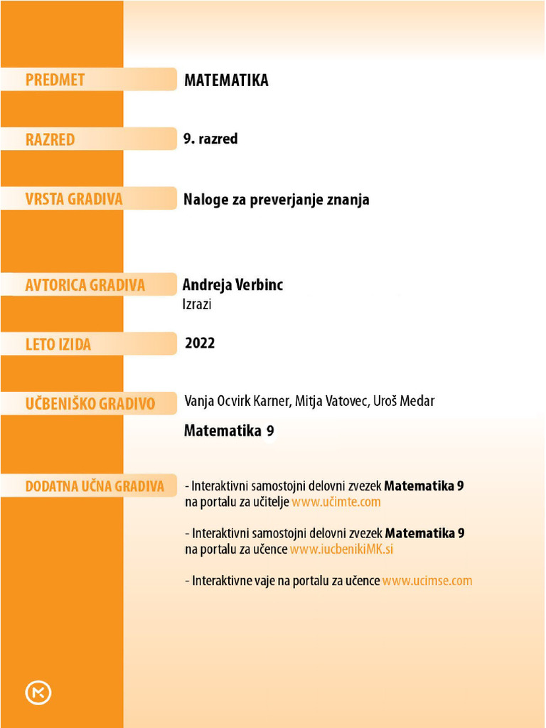 2420 - 9 - 1 Preverjanje Izrazi | PDF