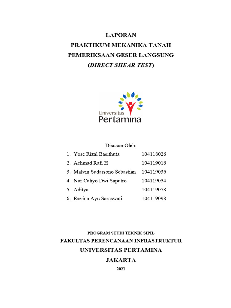Laporan Praktikum Geser Tanah | PDF