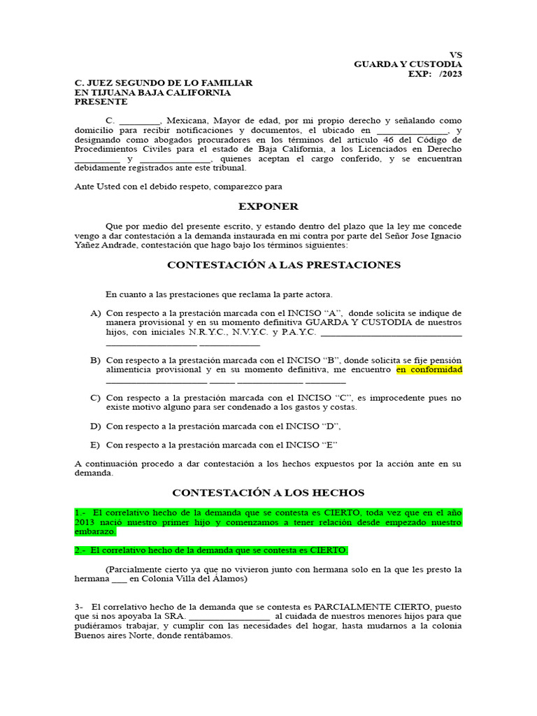 CONTESTACION | PDF
