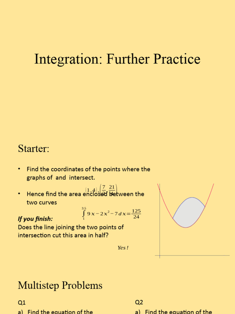 Area and Intersection of Curves | PDF