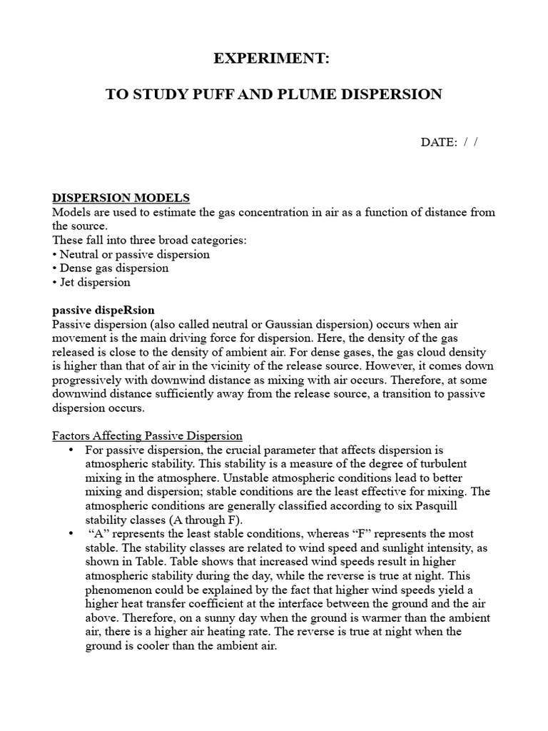 Study-Puff - Plume | PDF | Wound | Applied And Interdisciplinary Physics