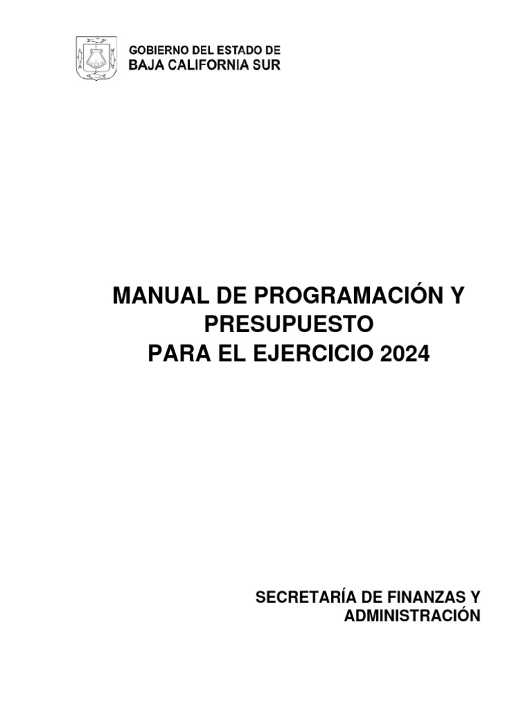 Manual de Programación 2024 | PDF | Presupuesto | Planificación