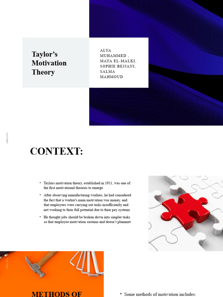 Taylor's Motivation Theory Explained | PDF | Motivation | Motivational