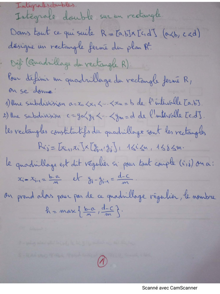 Intégrales Doubles Cours | PDF