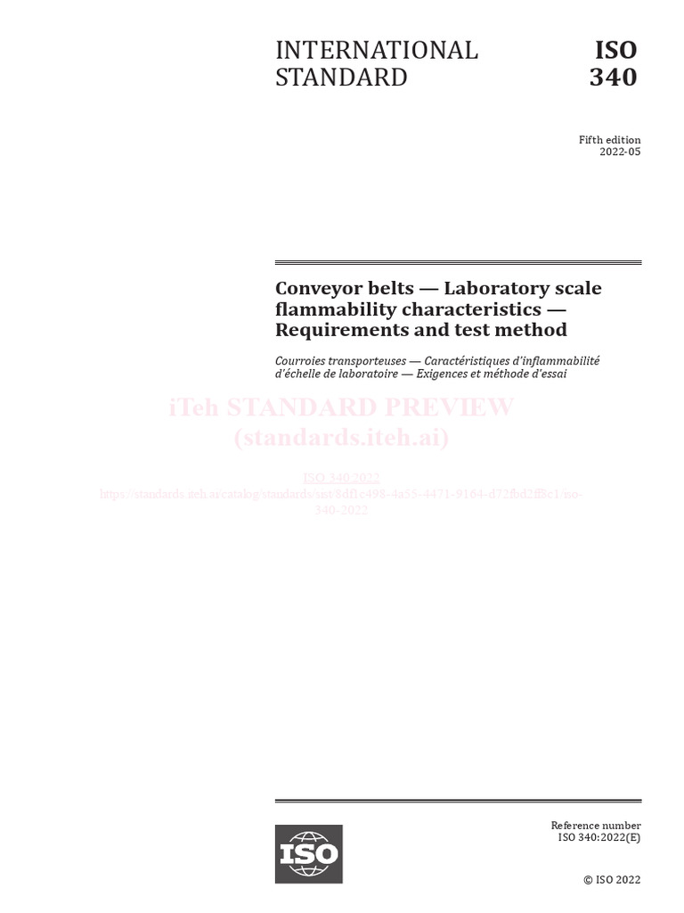 Iso 340 2022 | PDF | International Organization For Standardization ...