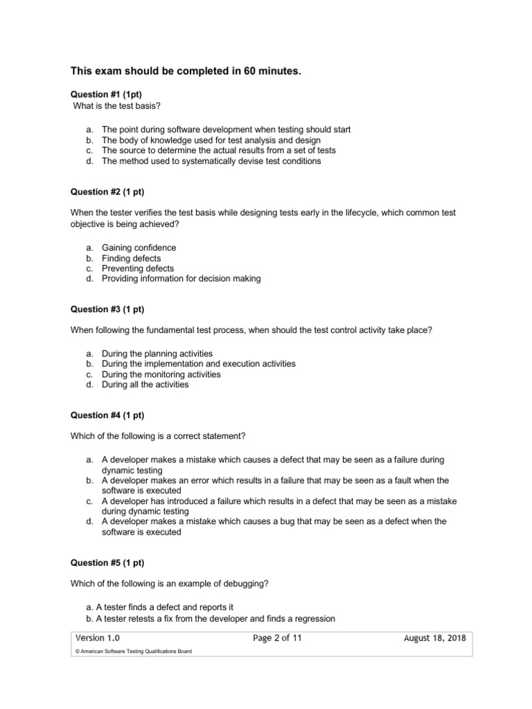 Software Testing Exam Questions | PDF | Software Testing | Systems Theory