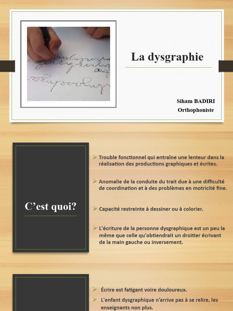 La Dysgraphie | PDF