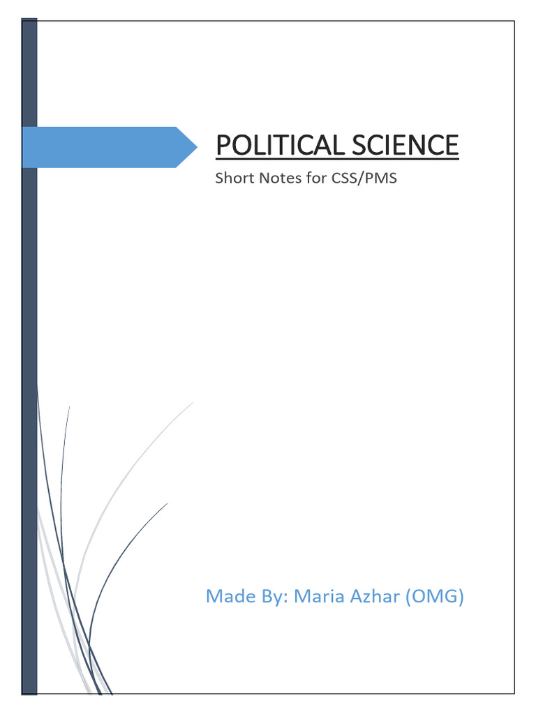 Short Notes Political Science PDF | PDF | Communism | Sovereign State