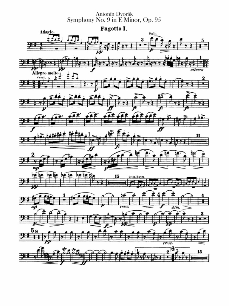 Dvorak Sym9.Bassoon | PDF