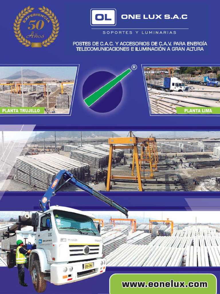 Brochure-ONELUX SAC Línea Industrial | PDF | Hormigón | Lima