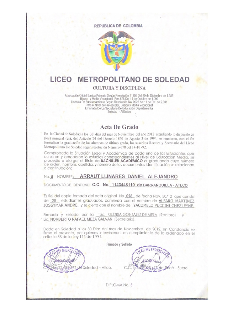Republica de Colombia | PDF
